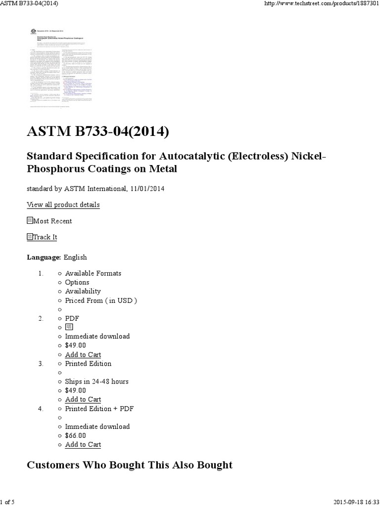 Astm B733-04 (2014) | PDF | Materials Science | Chemistry