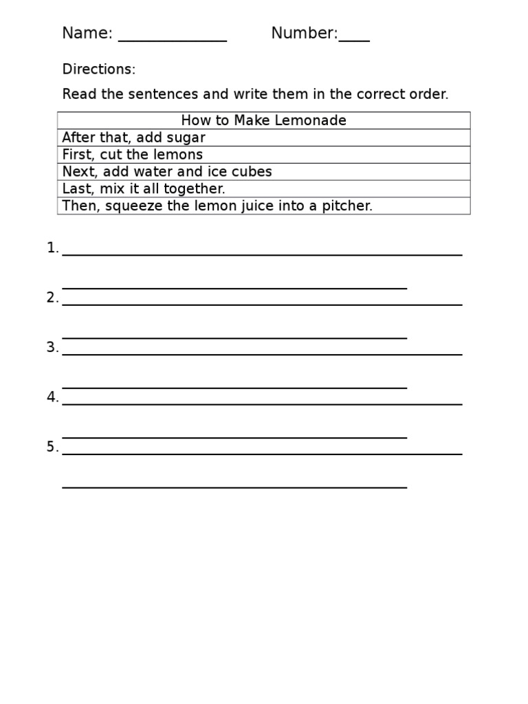 Sequence Lemonade | PDF