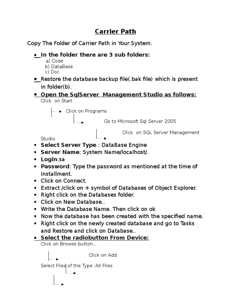 Carrier Path: A) Code B) Database C) | PDF