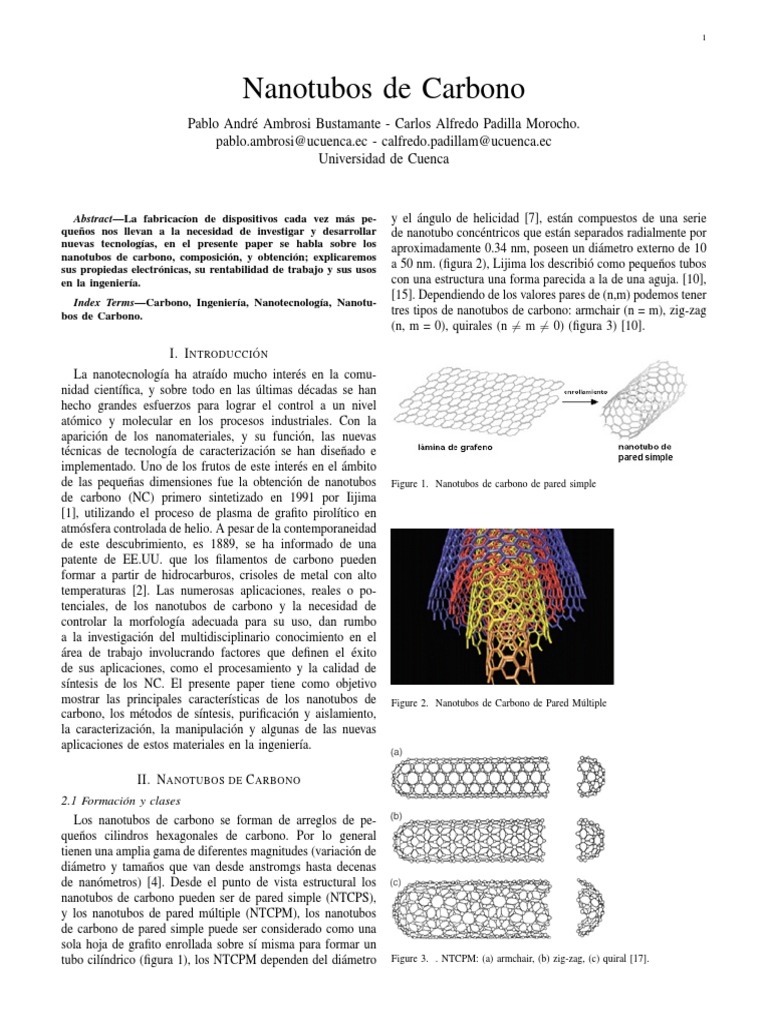 Nanotubos de Carbono | PDF | Nanotubo de carbono | Carbón
