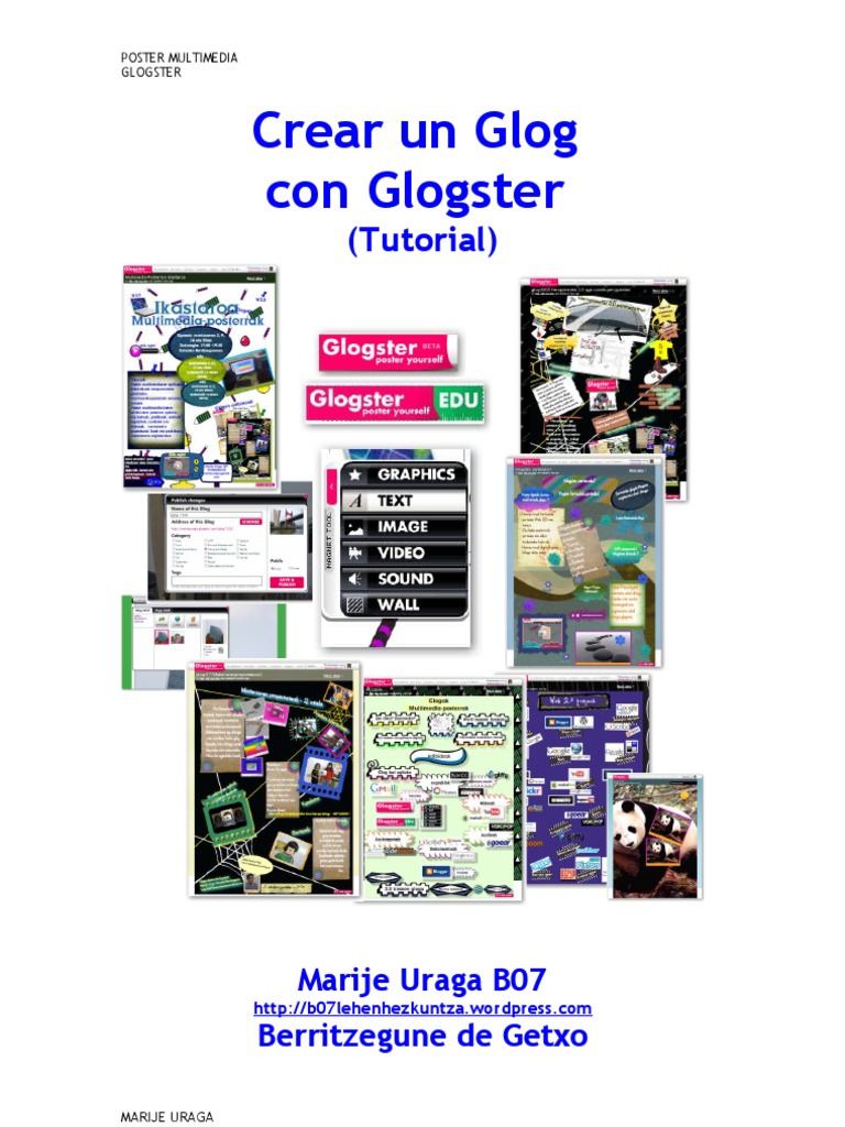 Crear Un Glog Con Glogster-TUTORIAL | PDF