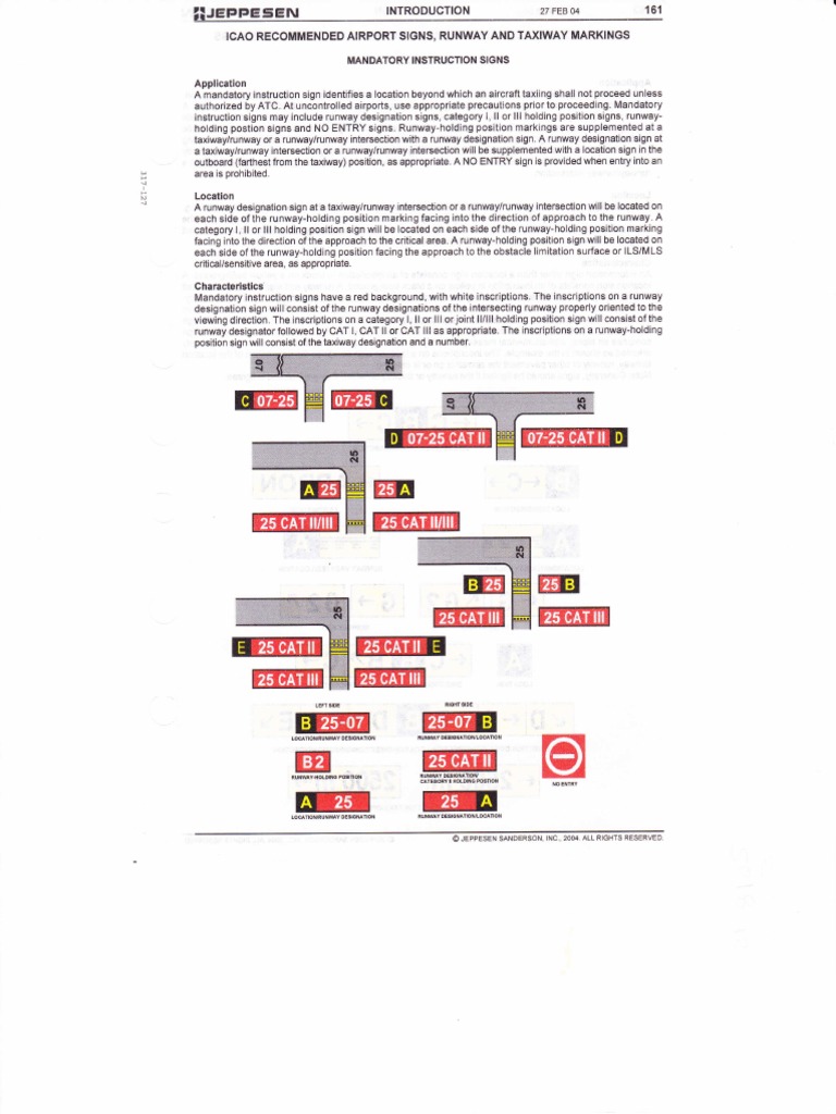 ICAO Airport Signs and Markings Guide | PDF | Runway | Airport