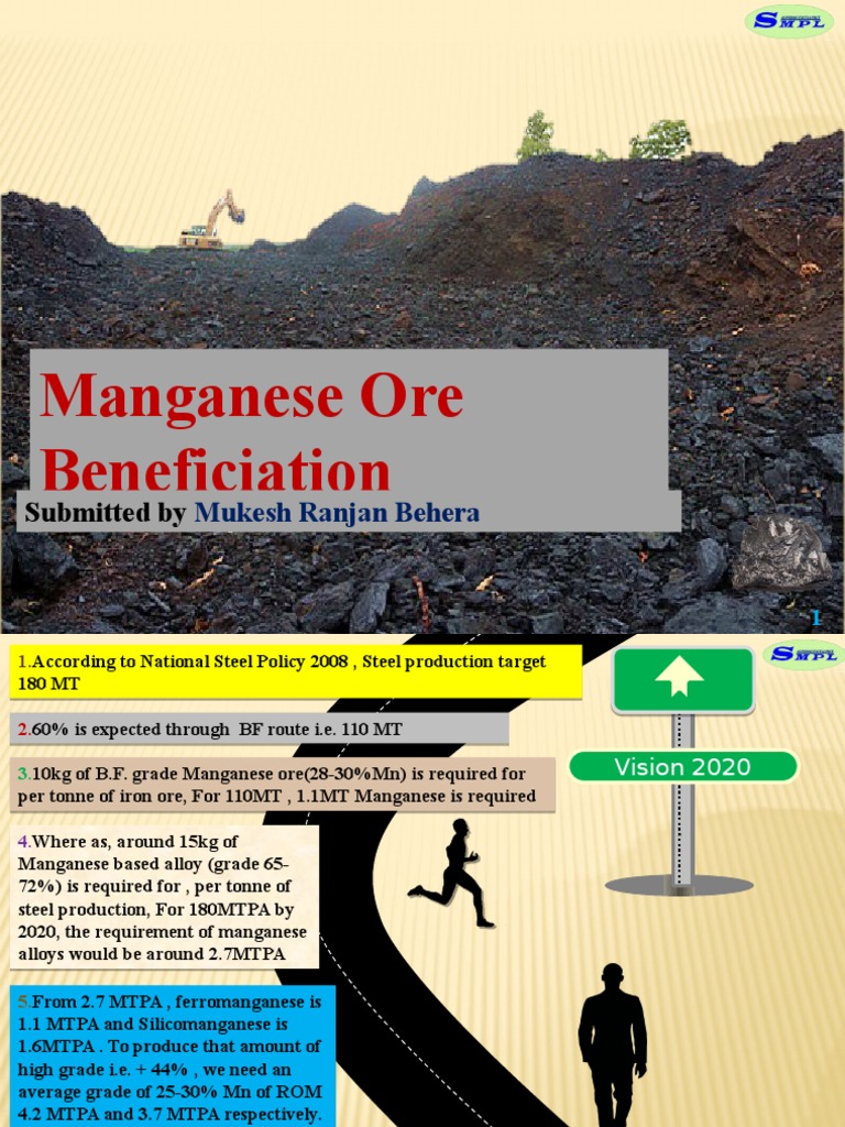 Manganese Beneficiation Ppt | Manganese | Iron Ore
