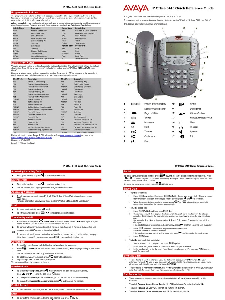 Avaya 5410 Brochure | PDF | Telephone | Voicemail