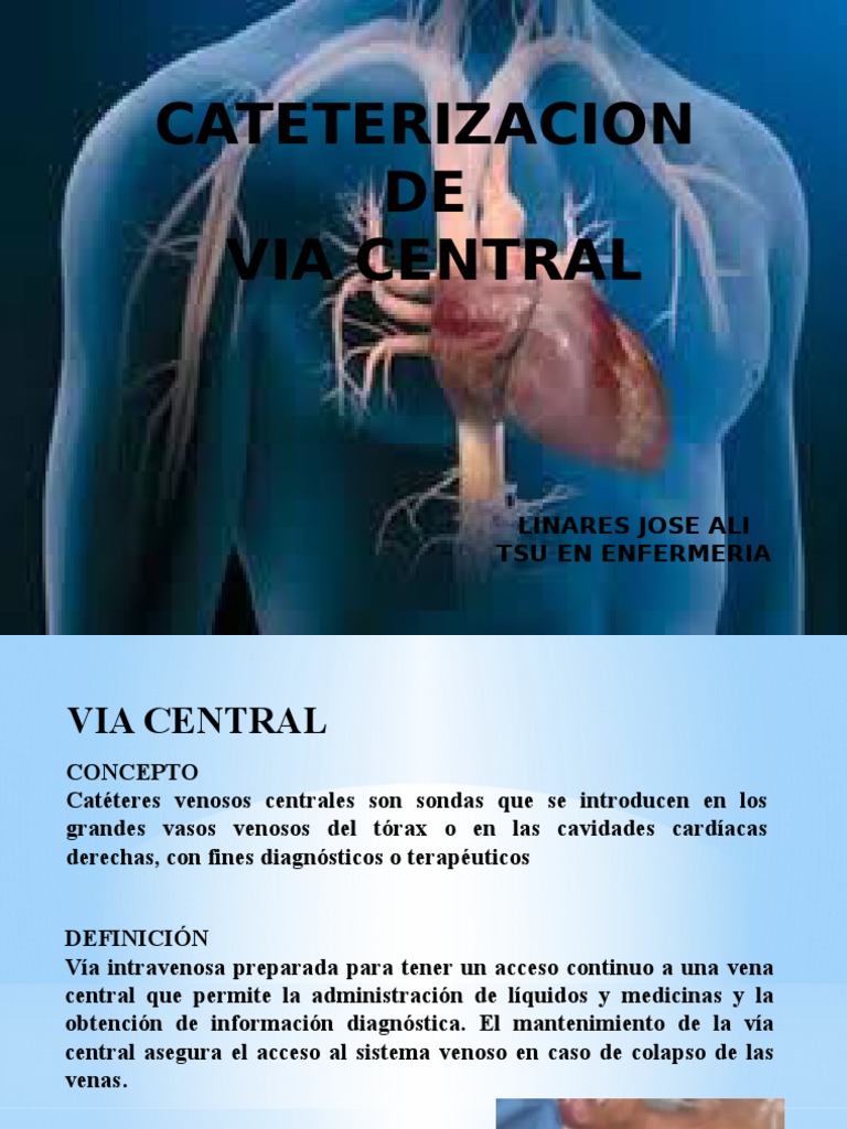 Cateterización de Vía Central en Adultos | PDF | Terapia intravenosa ...