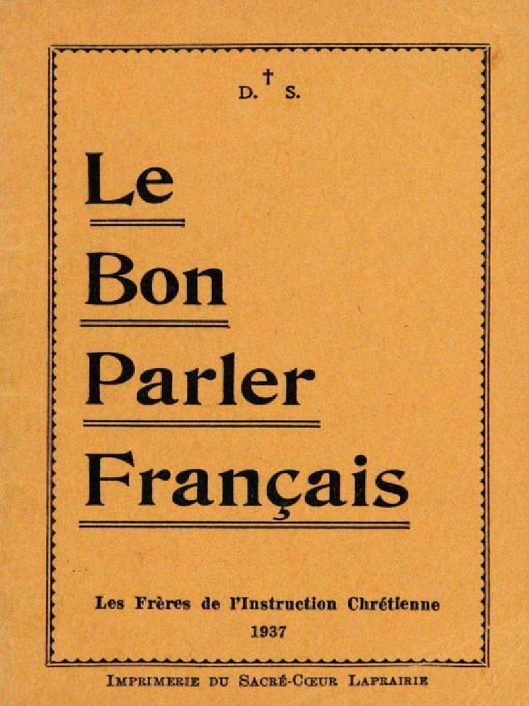 Le Bon Parler Français | PDF | Langue française | Discours
