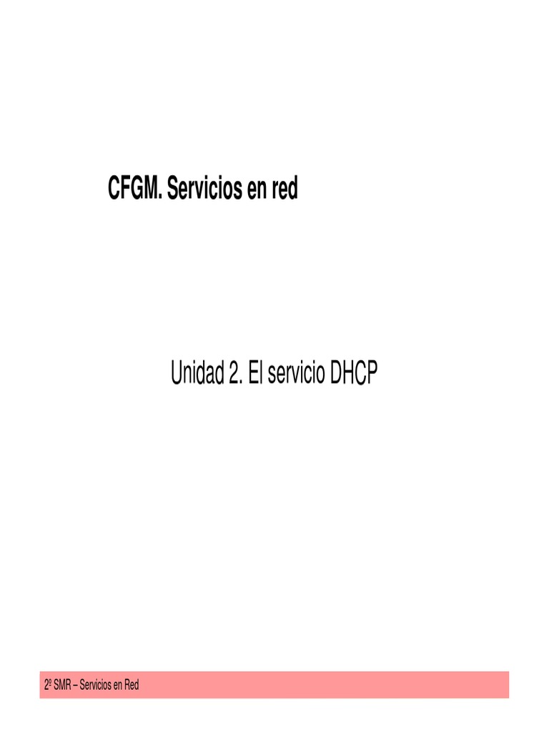 Servidor DHCP PDF | PDF | Dirección IP | Protocolos de internet