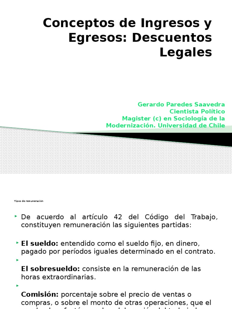 Conceptos de Ingresos y Egresos