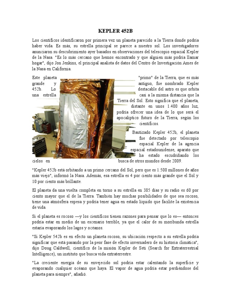 Kepler 452b | PDF | Exoplaneta | Dom