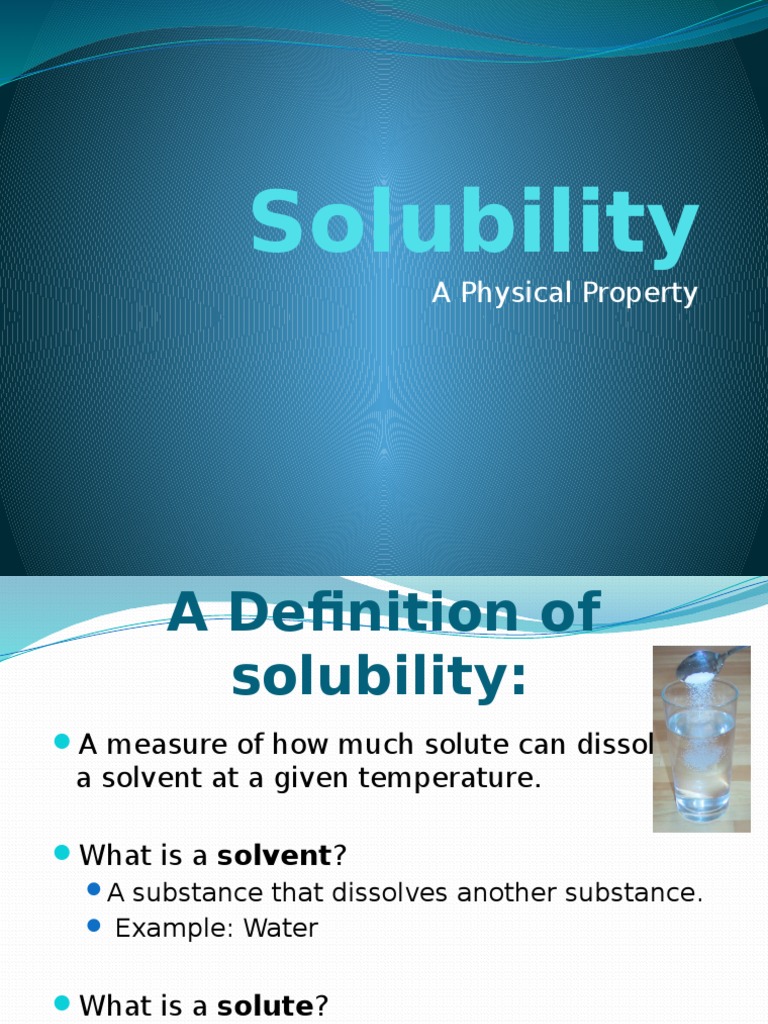 Solubility of Salt, Sugar and Baking Soda | Solution | Solubility
