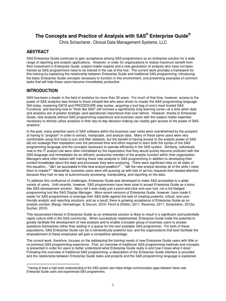 SAS Enterprise Guide | PDF | Sas (Software) | Metadata