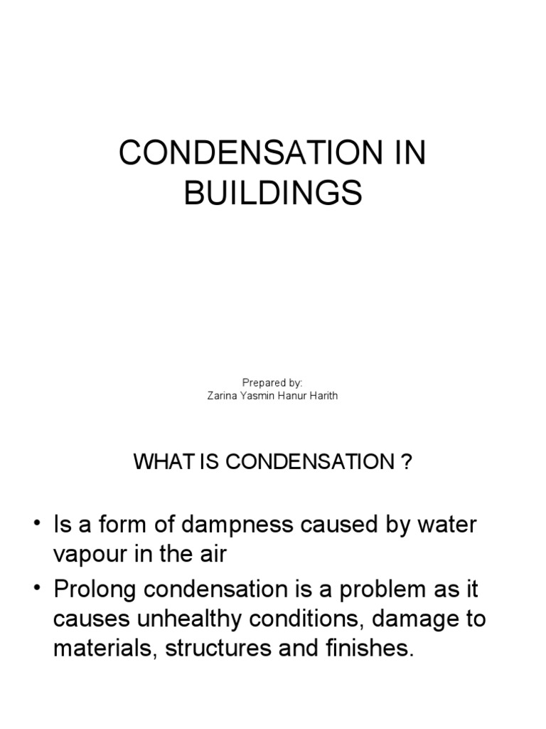 Understanding Condensation in Buildings | PDF | Condensation | Water Vapor