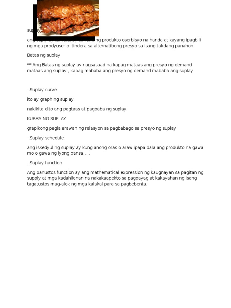 Suplay | PDF