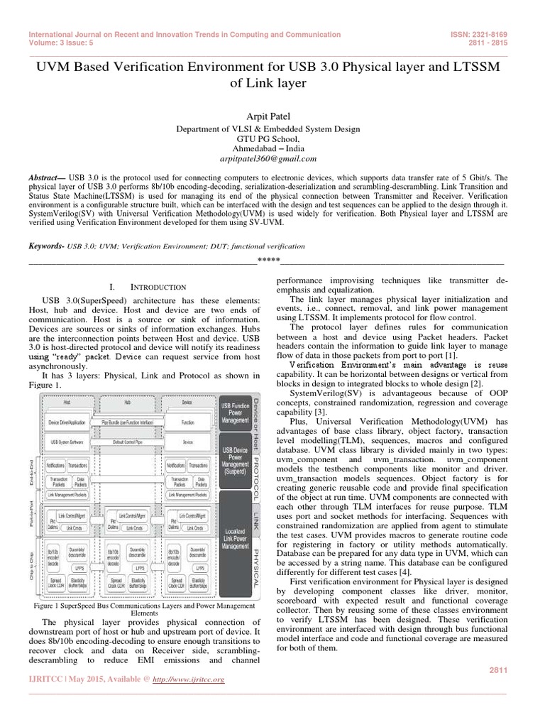 UVM Based Verification Environment For USB 3 Physical Layer and LTSSM ...