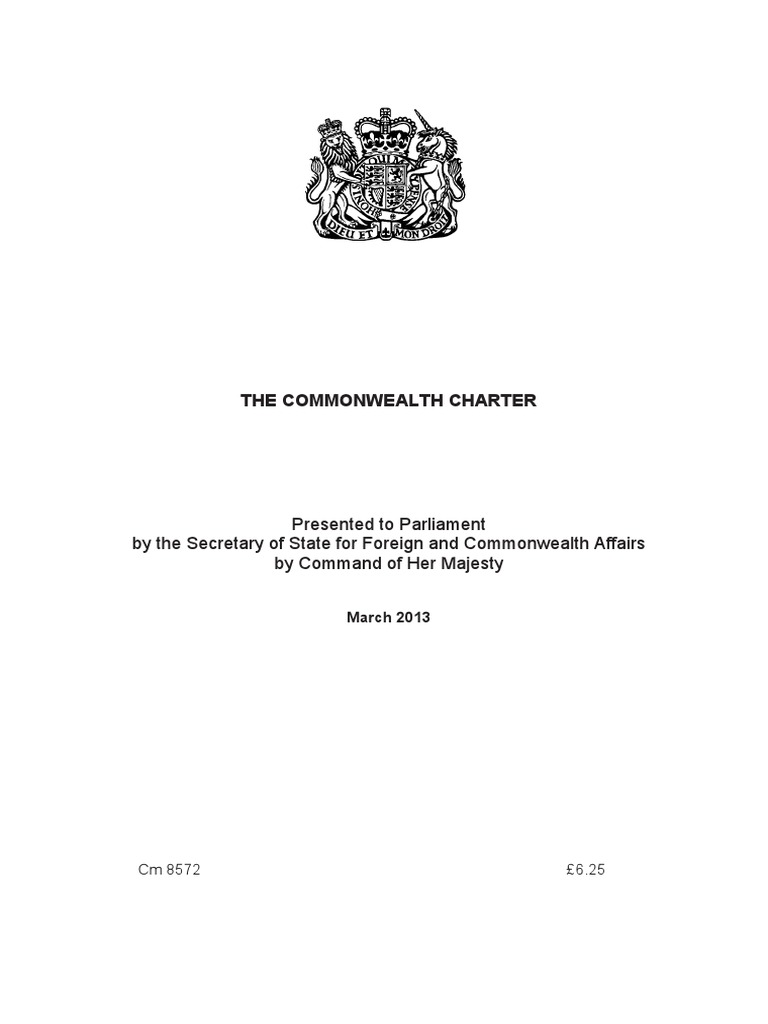 Commonwealth Charter | PDF | Commonwealth Of Nations | Sustainability
