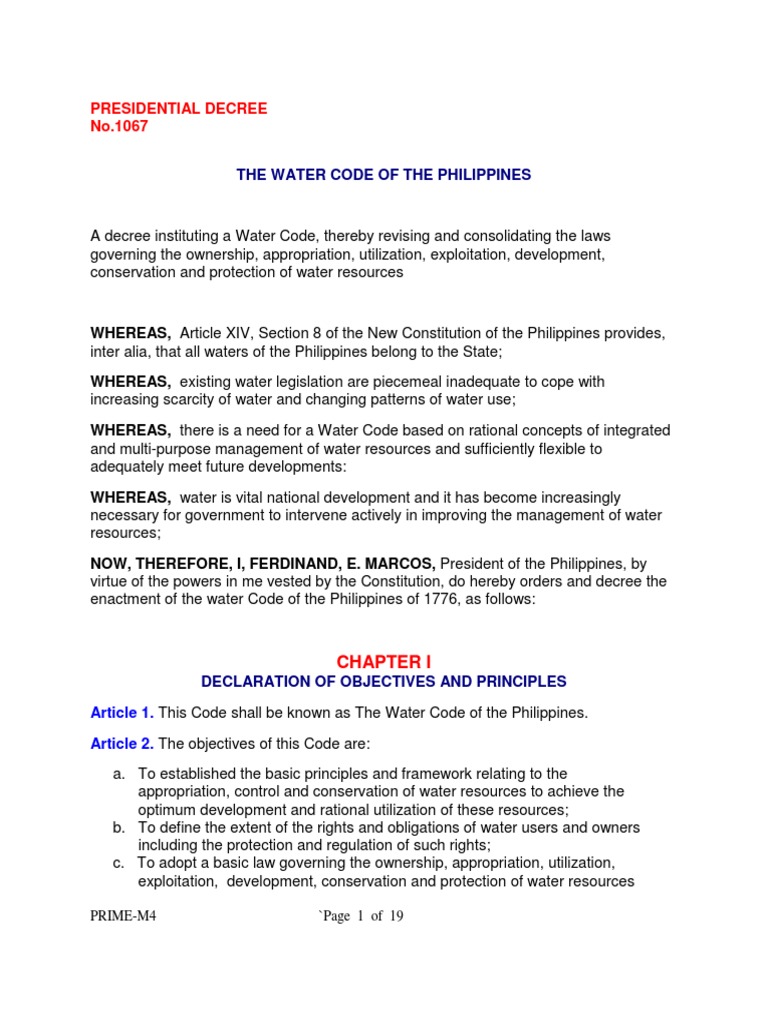 water code of the philippines | Water Resources | Flood