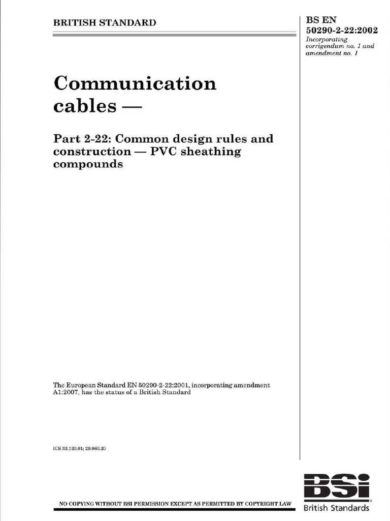 BS en 50290 2 22 2002 | PDF