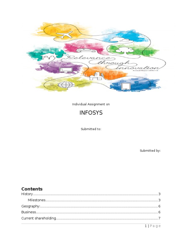 Infosys: Individual Assignment On | Download Free PDF | Banks | Business