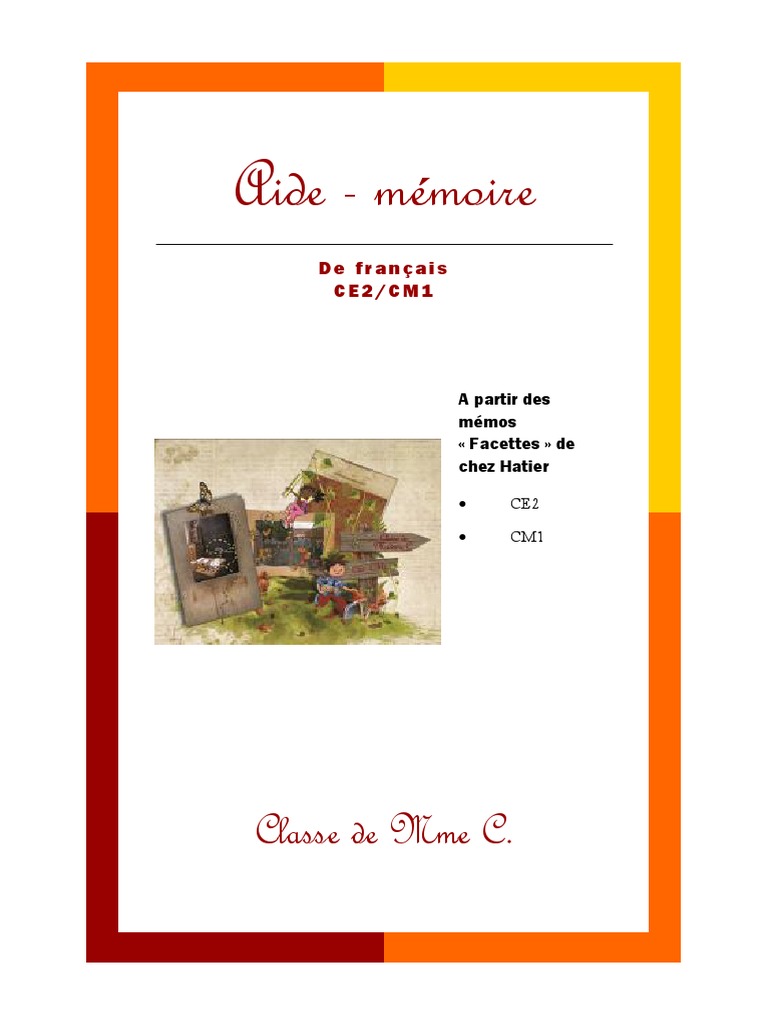 Aide Mémoire de Français CE2-CM1 | Verbe | Phrase