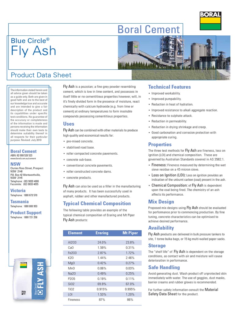 Fly Ash: Boral Cement | PDF | Fly Ash | Concrete