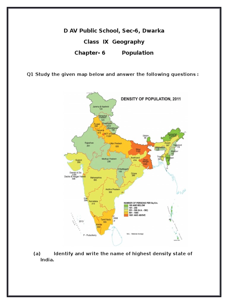 Class IX Geography: Population Q&A | PDF