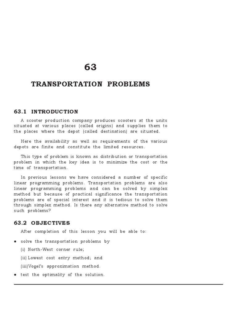 Transportation Problem 1 | Mathematical Optimization | Linear Programming