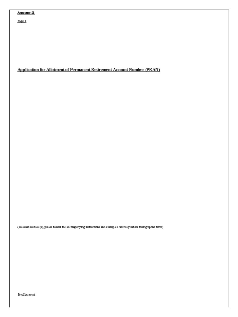 PRAN Application Form Instructions | PDF | Computing And Information ...