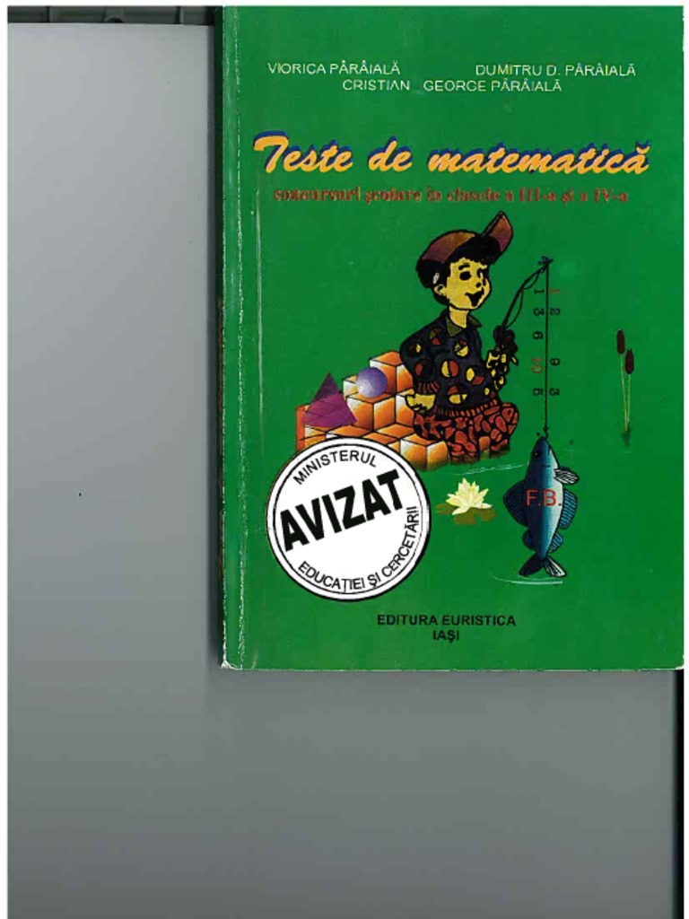 Teste de Matematica Pentru Concursuri ScolareParaiala | PDF