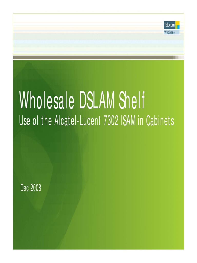 Alcatel-Lucent 7302 ISAM DSLAM Overview | PDF | Digital Subscriber Line ...