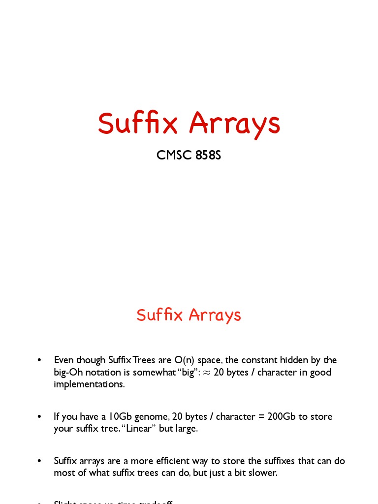 Suffix Arrays | PDF | Discrete Mathematics | Formalism (Deductive)