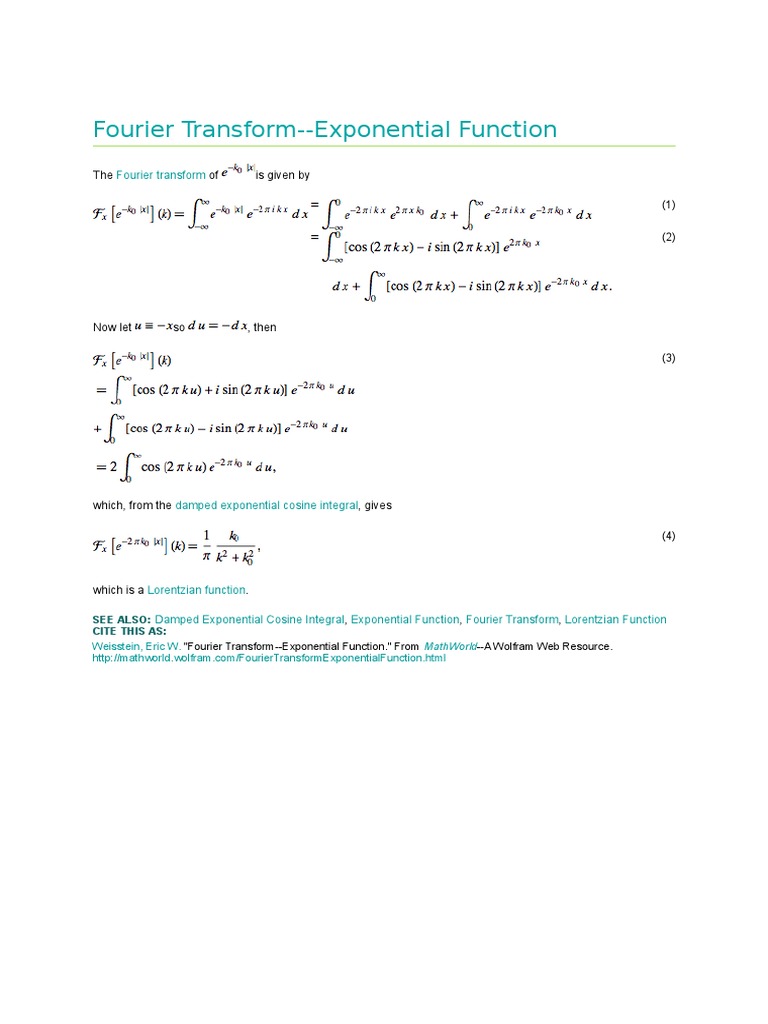 Fourier Transform | PDF