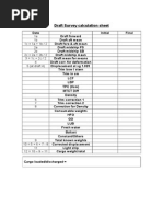 General Draft Survey - Excel Format | PDF | Technology & Engineering