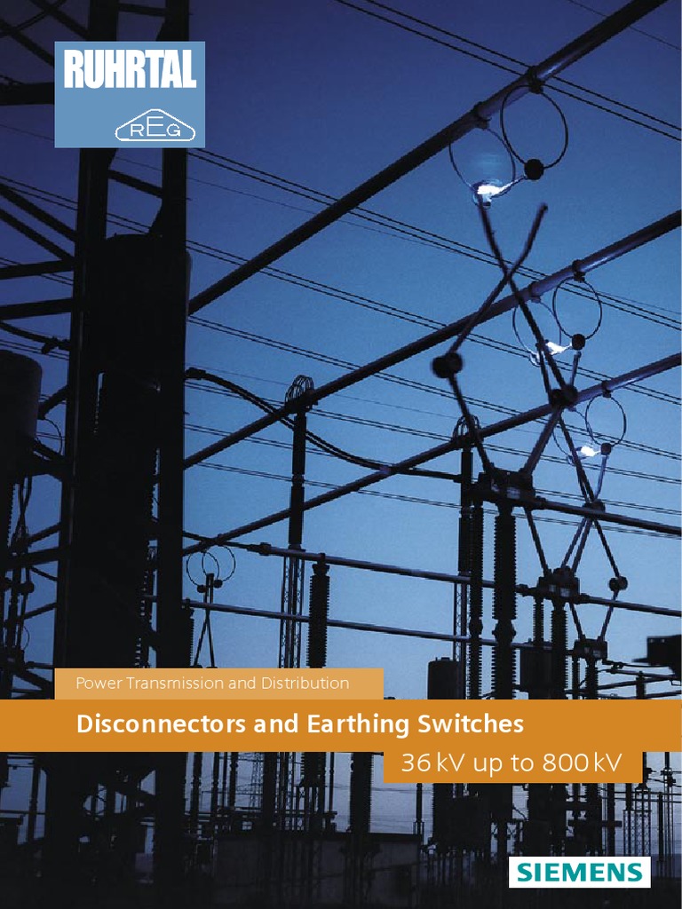Siemens Disconnectors and Earthing Switches | PDF | Switch | Electrical Substation