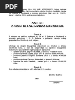 Odluka o Blagajničkom Maksimumu | PDF