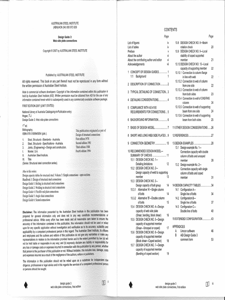 ASI Connection Design Guide 3 - Web Side Plate Connections | PDF