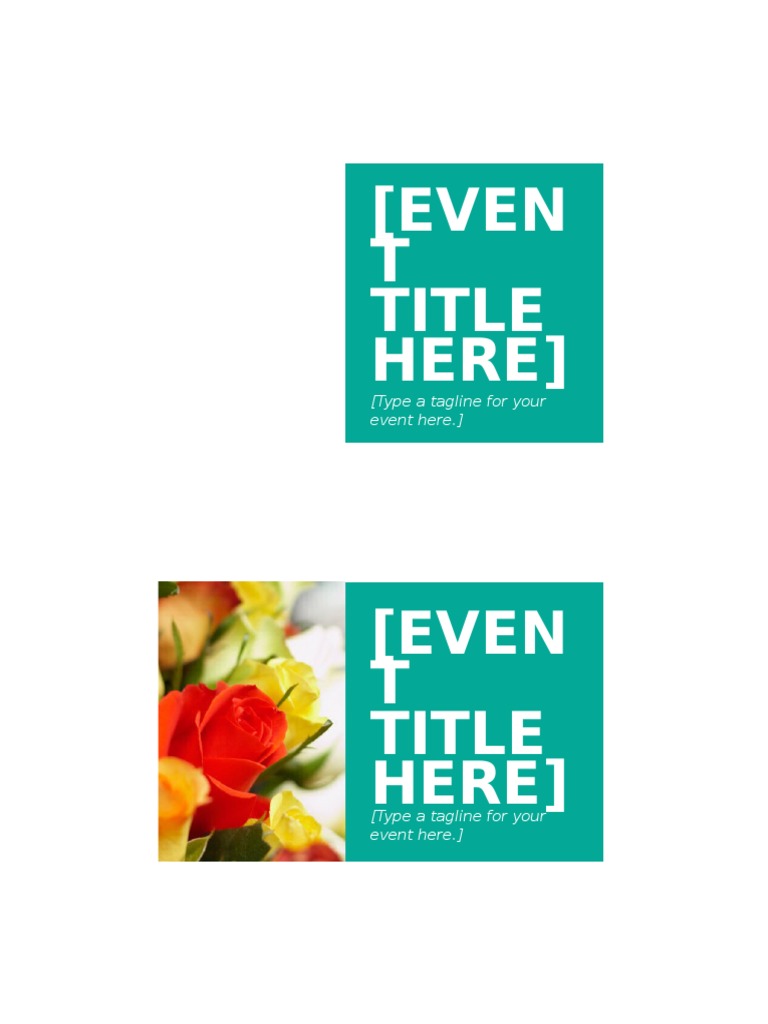 Event Title and Tagline Template | PDF