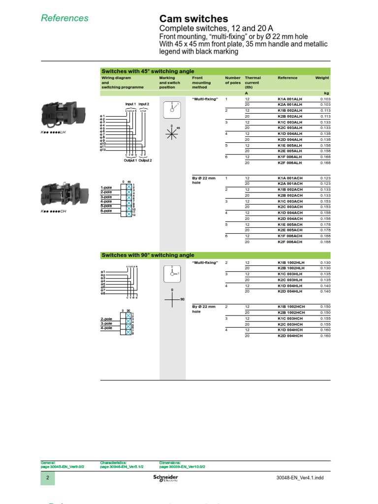 Cam Switches | PDF | Electrical Engineering | Electronics