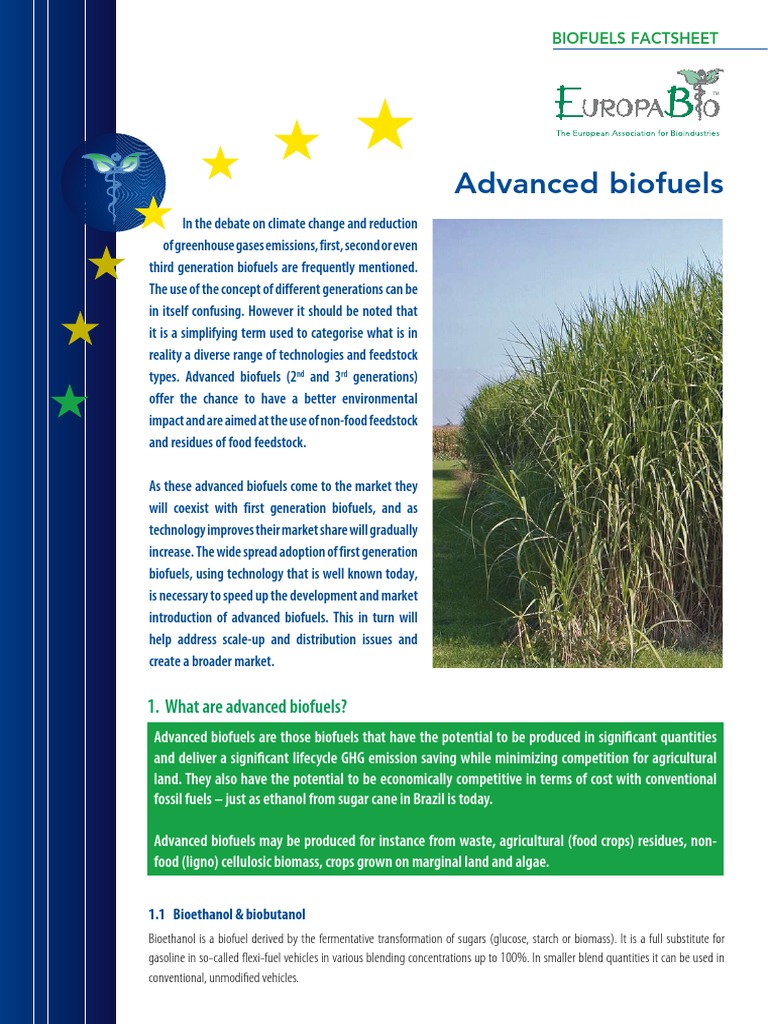 What Are Advanced Biofuels? | PDF | Biofuel | Biorefinery