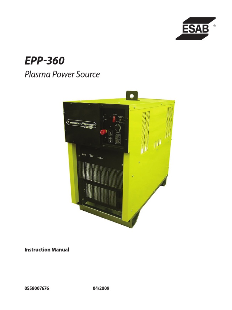 EPP-360 Plasma Power Source 0558007676 | PDF | Fuse (Electrical) | Welding