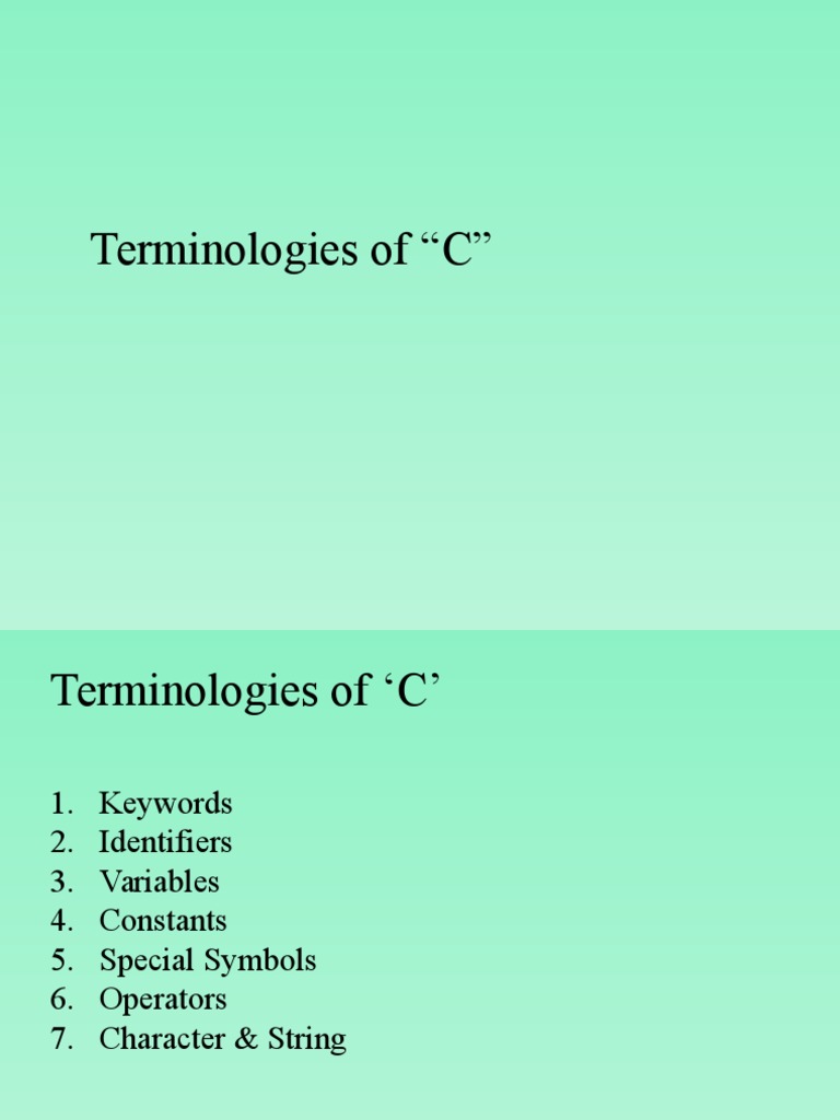 Basics Terminology | Download Free PDF | Reserved Word | Variable ...