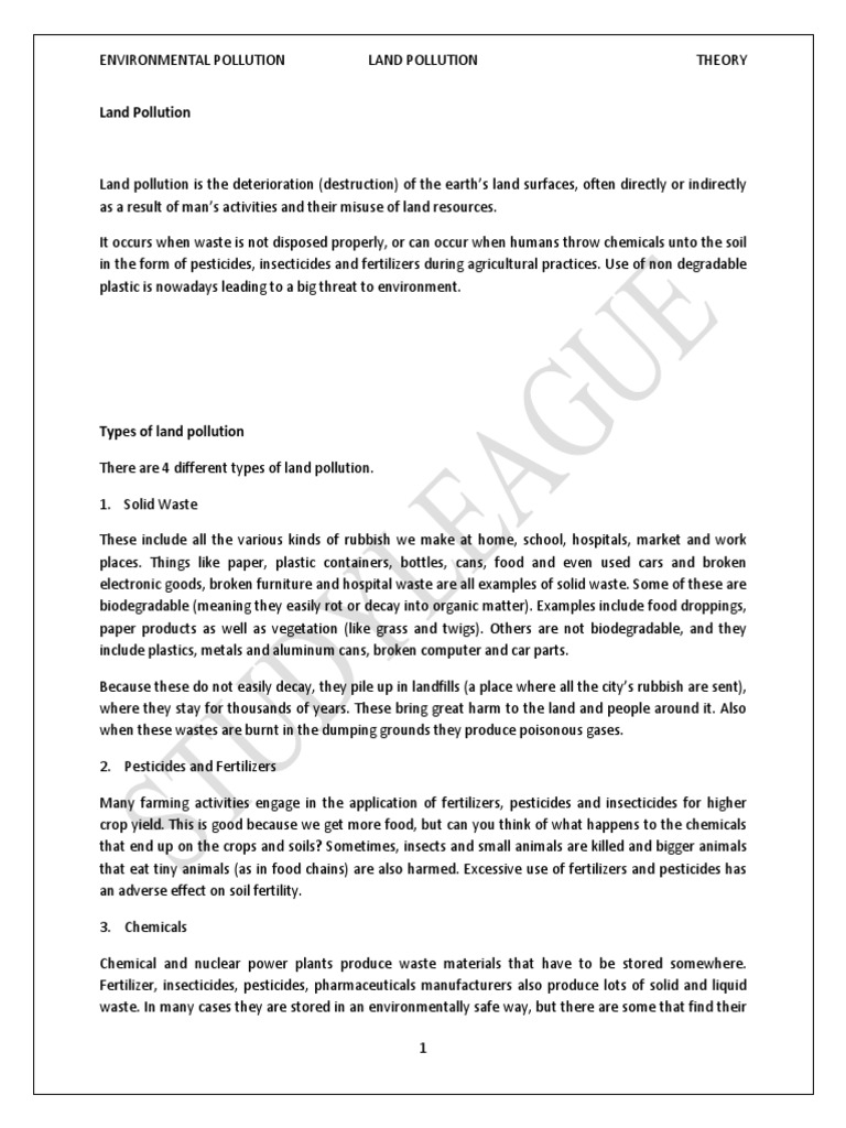 8.land Pollution | PDF | Municipal Solid Waste | Waste