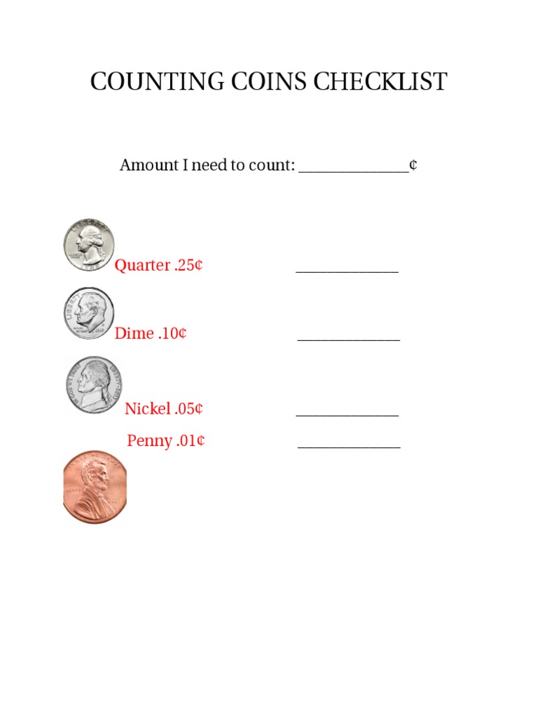 Coin Counting Guide | PDF