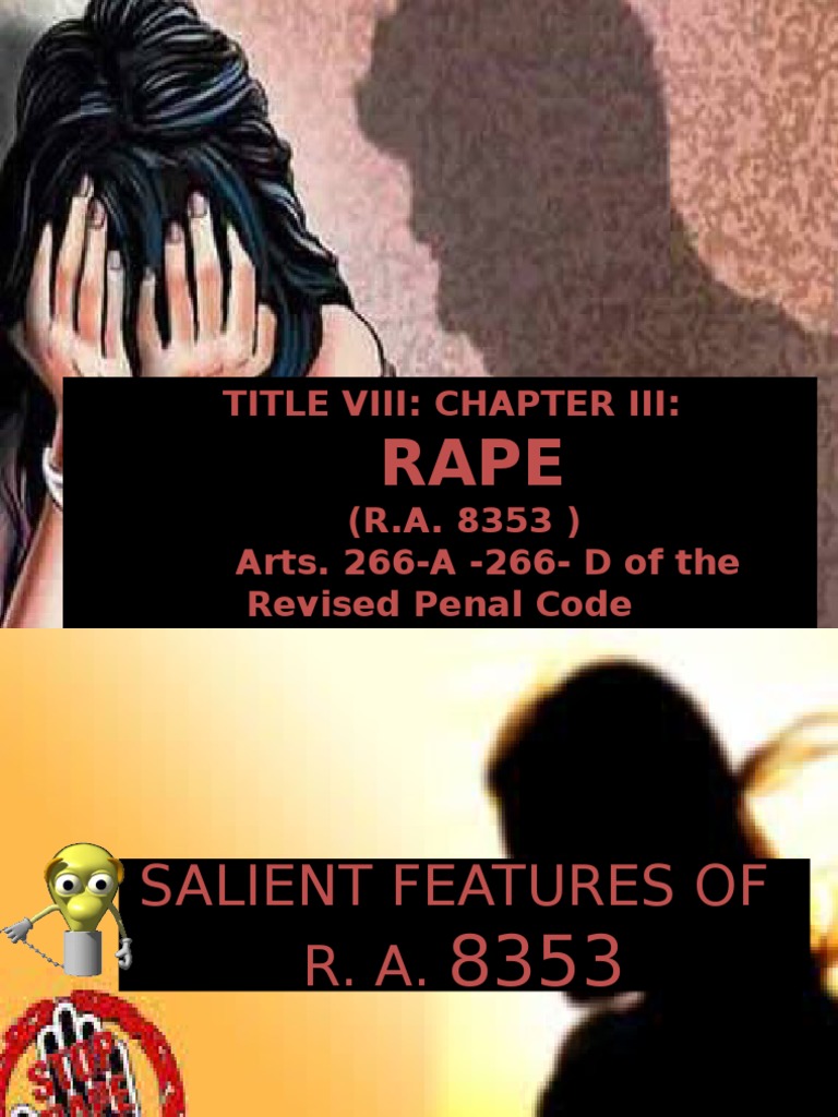 Ra 8353 | PDF | Sexual Assault | Rape