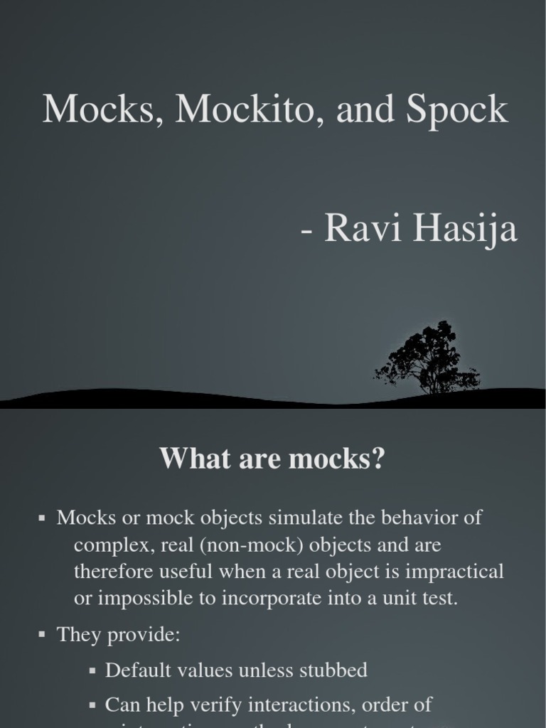 Mockito Presentation | PDF | Software Development | Software Engineering
