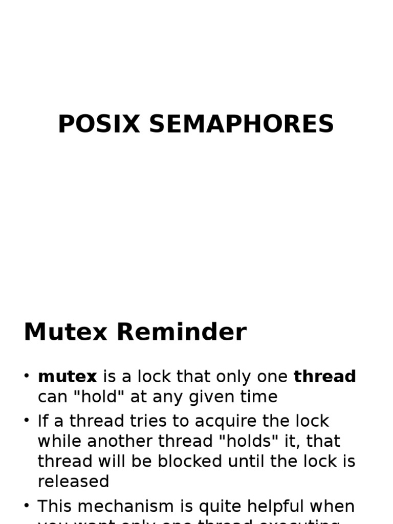 Semaphores Pdf Thread Computing Concurrent Computing