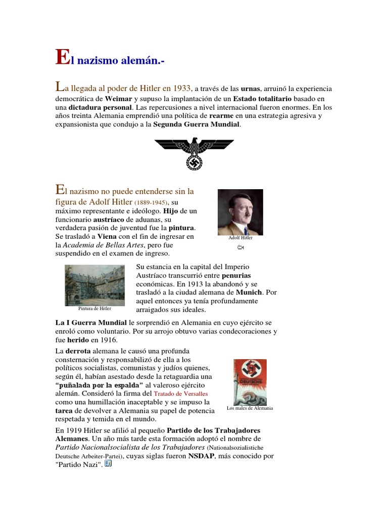 El Nazismo Alemán | Alemania nazi | Adolf Hitler | Prueba gratuita de ...