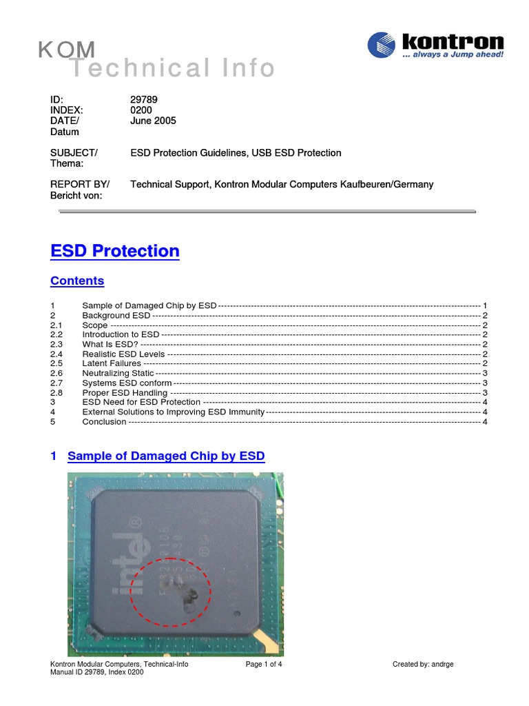 02 Sk-Man-Esd Protection | Download Free PDF | Electrostatic Discharge ...