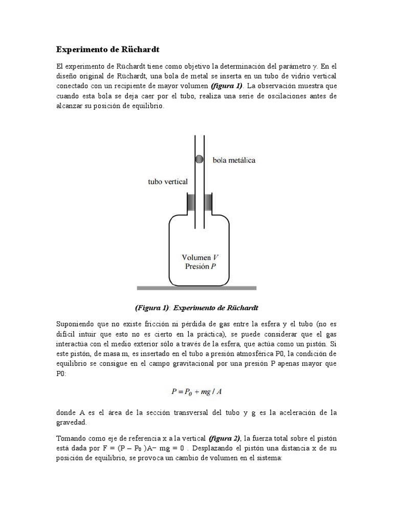 Experimento de Rüchardt | PDF | Oscilación | Gases