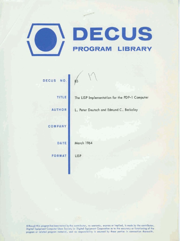 Pdp1 Lisp Implementation Pdf Subroutine Pointer Computer Programming