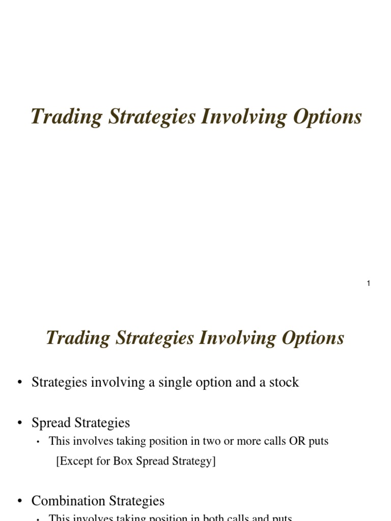 Trading Strategies Involving Options | PDF | Option (Finance) | Short ...